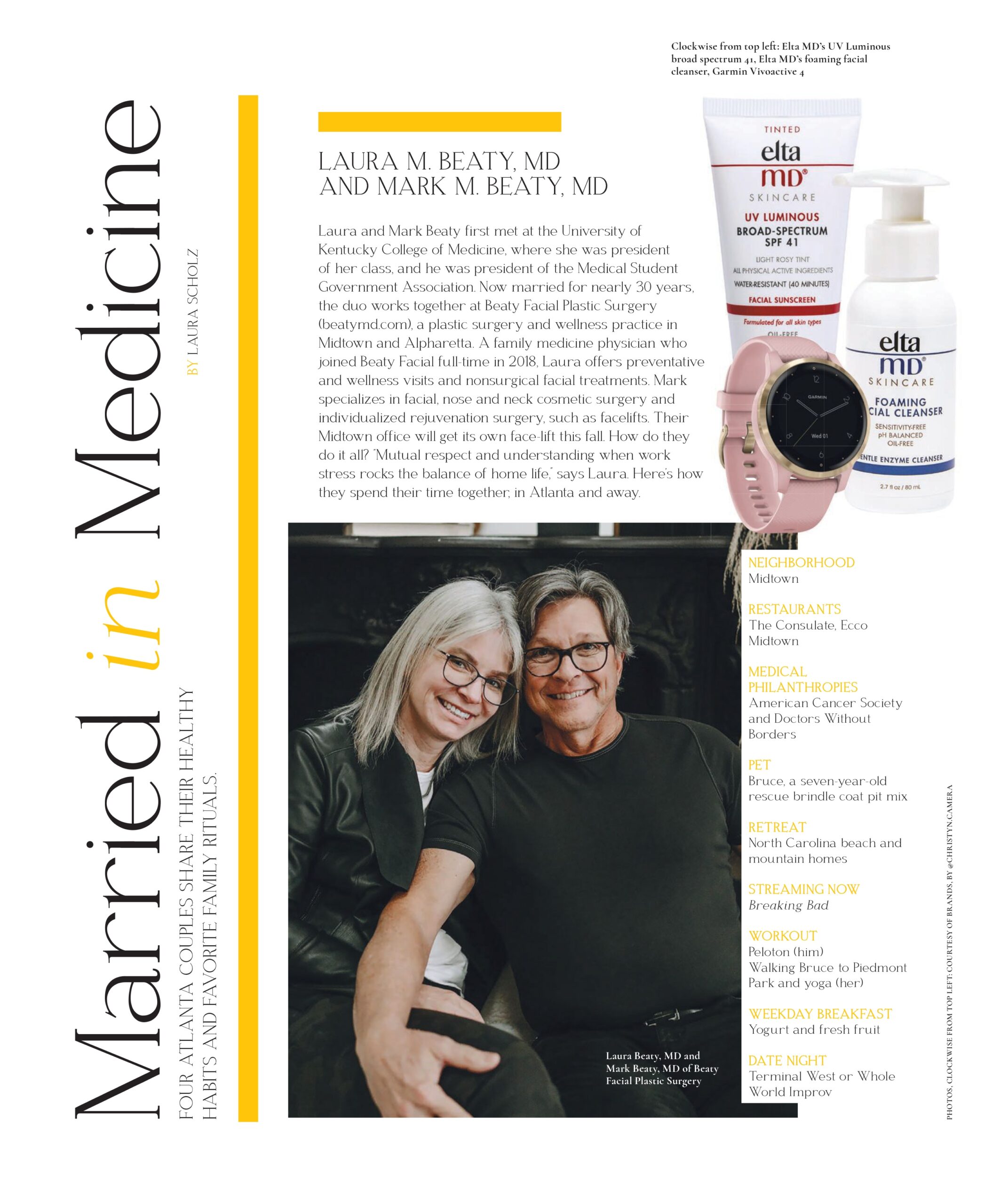Drs. Mark & Laura Beaty Featured in MLMD Magazine - Atlanta