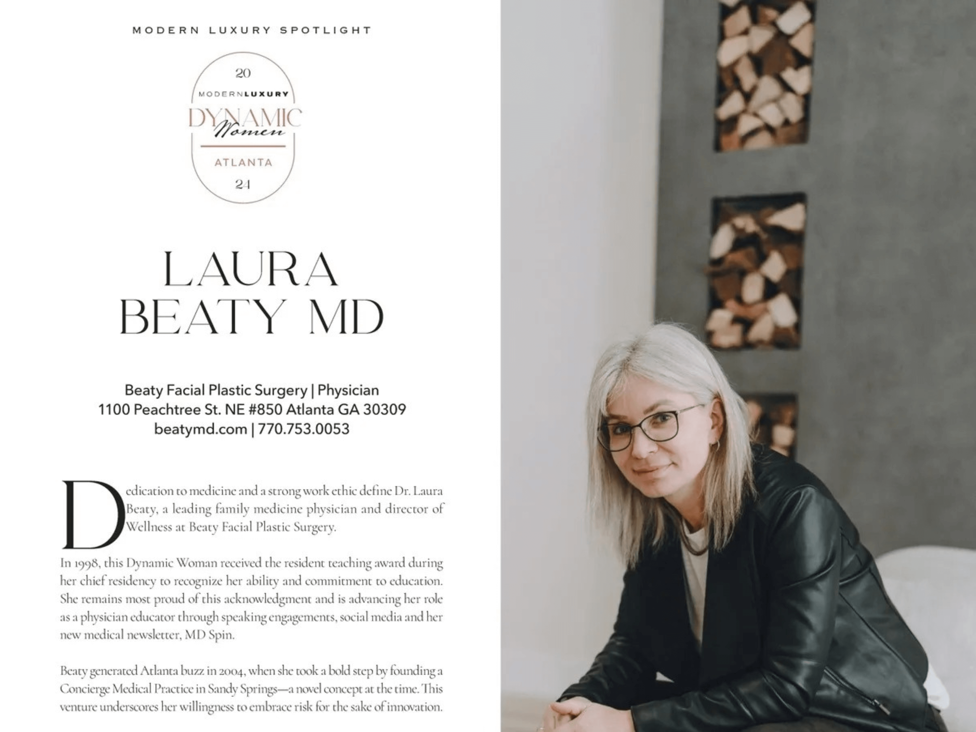 Dr. Laura Beaty featured as a Dynamic Woman in the Atlantan - Beaty ...